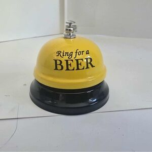 Accents | Ring For Beer Gold Reception Bell Desk Counter Ringer Style ...
